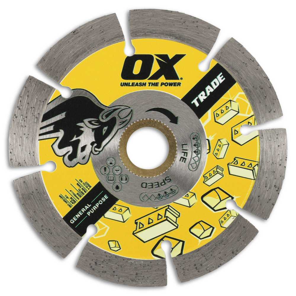 OX Premium Concrete and General Purpose Diamond Blade - 4-Inch - OX ...