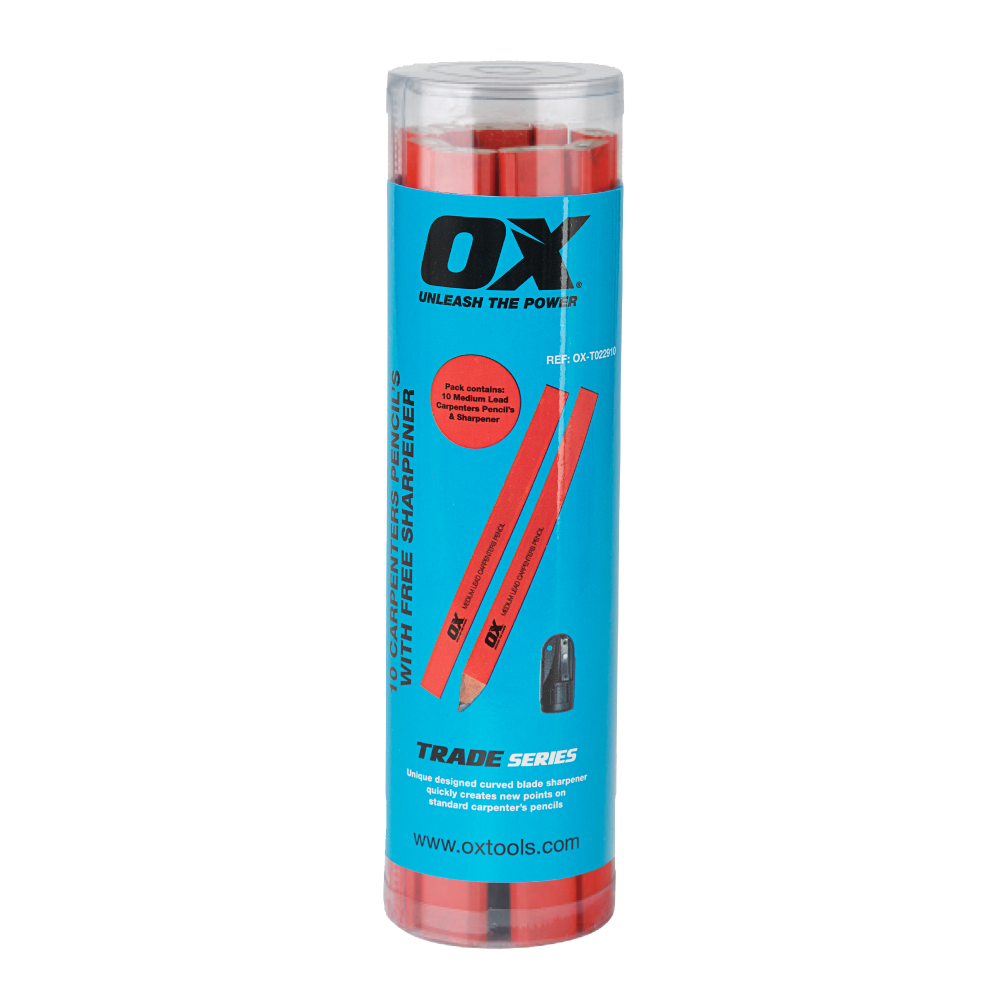 OX Trade Carpenters Pencils - medium | 10 pack - OX Tools Australia